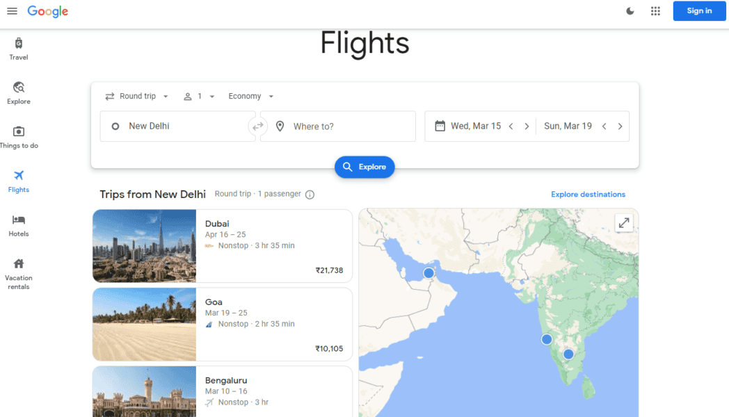 How to Use Google Flights for India? | PointsMath.com