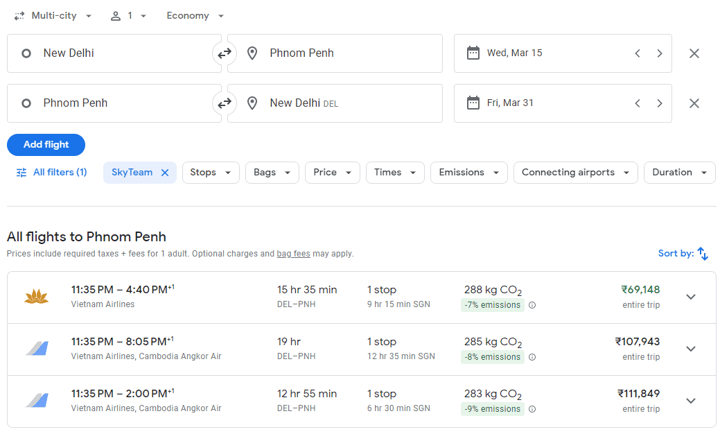 How to Use Google Flights for India? | PointsMath.com