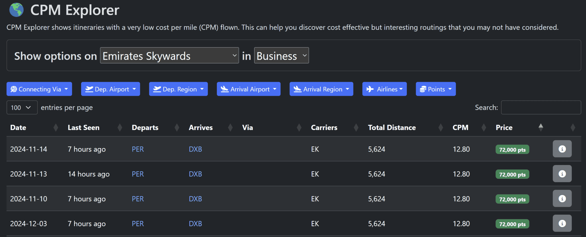 Ultimate Guide on using Seats.Aero Award Flight Search - Points Math