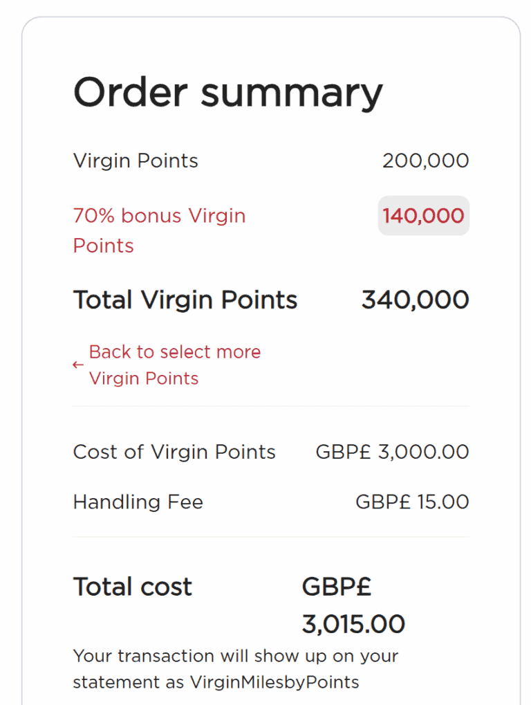 Buy Virgin Points Offer [Up to 70% Bonus Points] | PointsMath